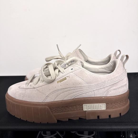 Puma | Shoes | Puma Mayze Gum Platform Sneaker In Oatmealpuma Team Gold ...